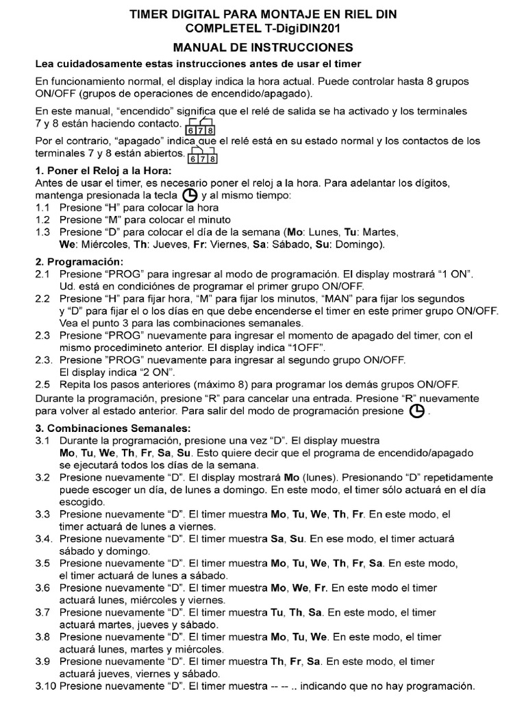 Manual T-Digidin201 | PDF