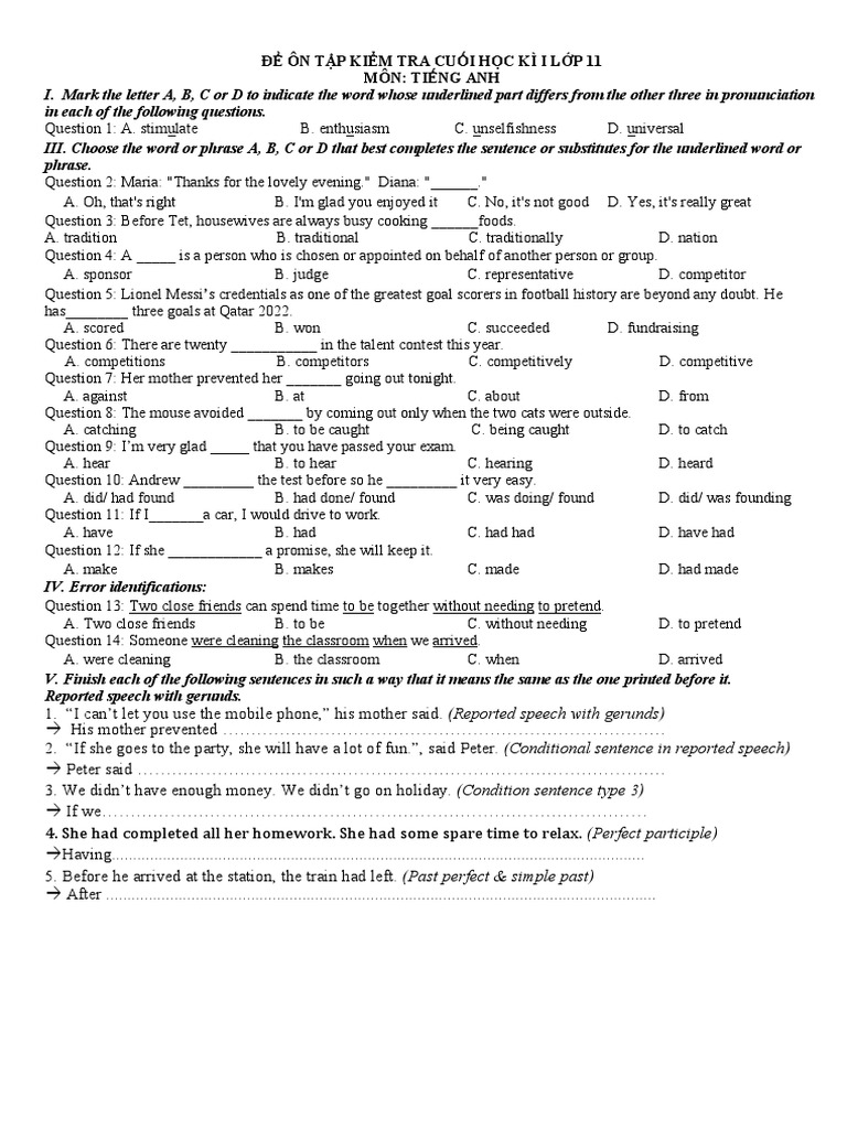 English Exam Review for 11th Grade | PDF