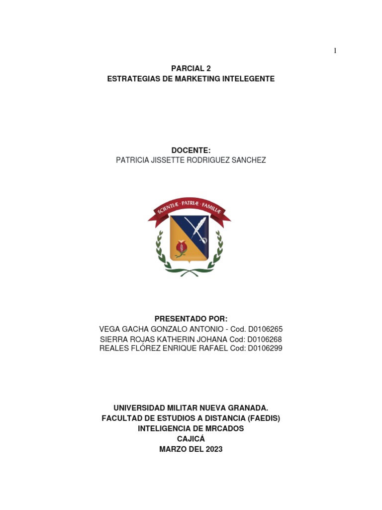 Parcial No. 2 - Inteligencia de Mercados | PDF