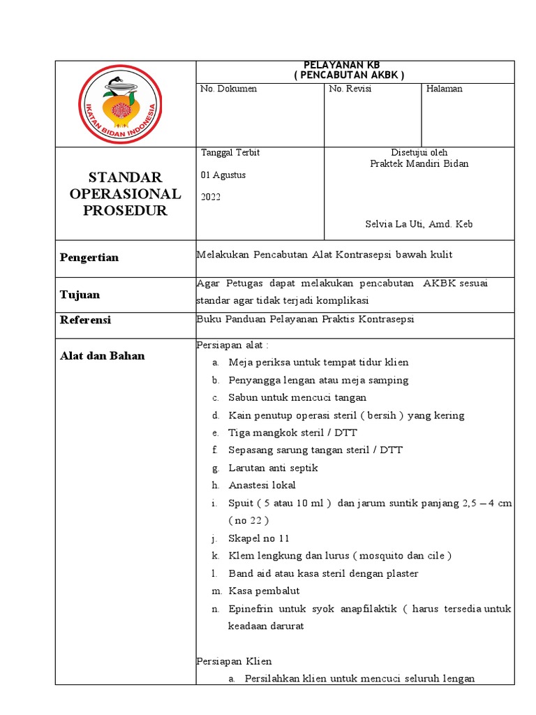 SOP AFF IMPLAN | PDF