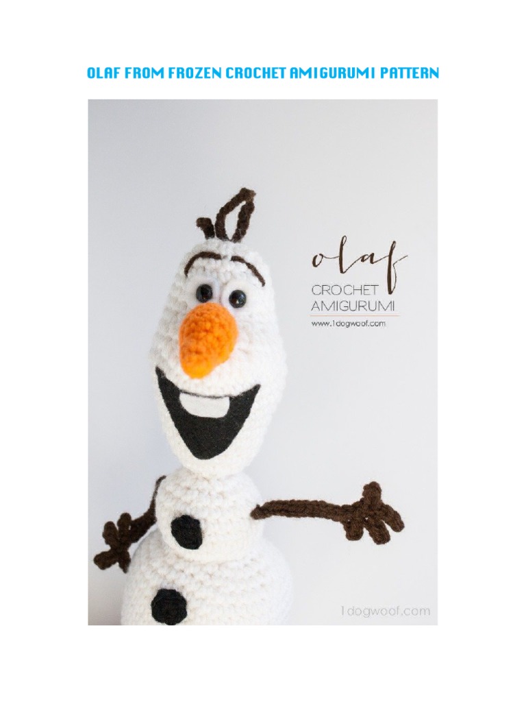 Olaf Frozen | PDF | Crochet | Folk Art
