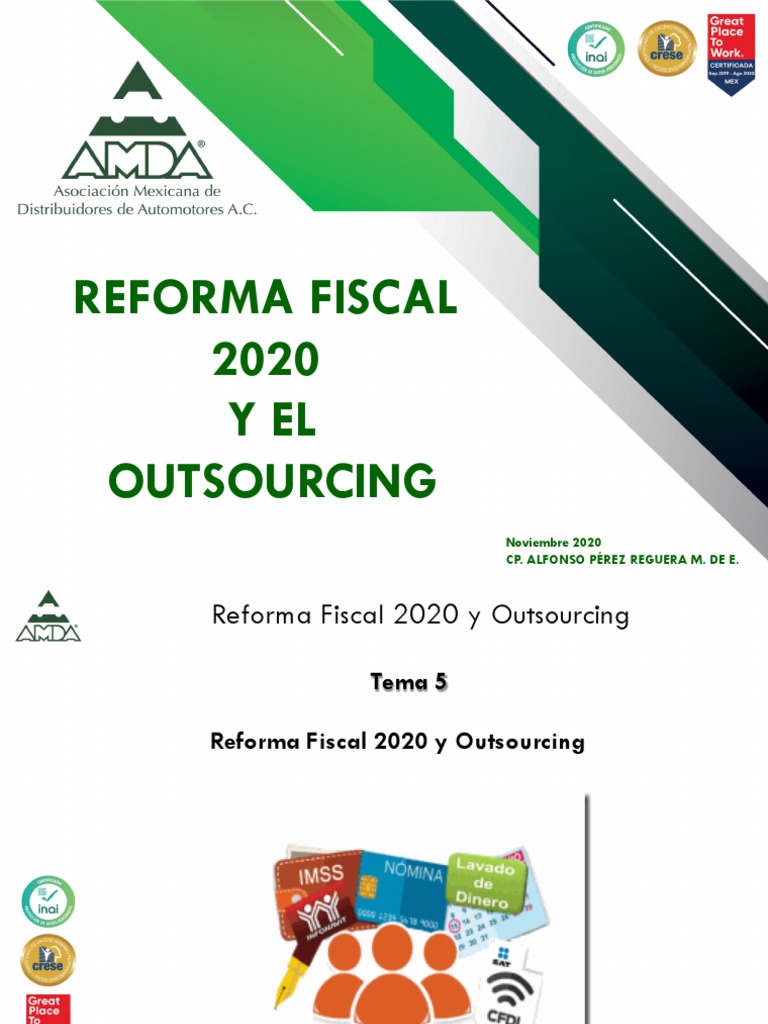 5 Reforma Fiscal 2020 Y El Outsourcing Pdf Outsourcing Fiscal