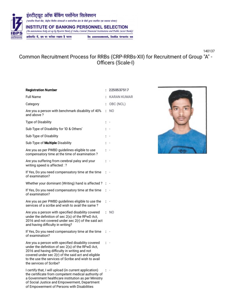 Common Recruitment Process For RRBs (Ibps-RRBs-XII) For Recruitment of Group - A - Officers ...