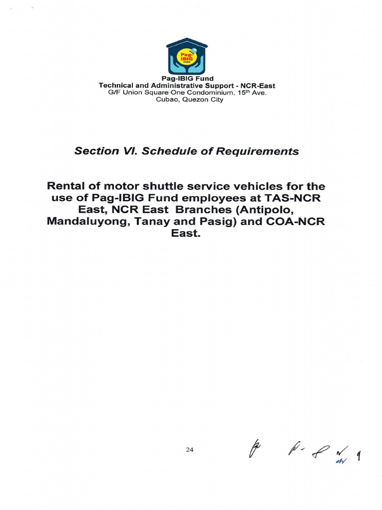 Asm Shuttle Rental NCR East Section Vi | PDF