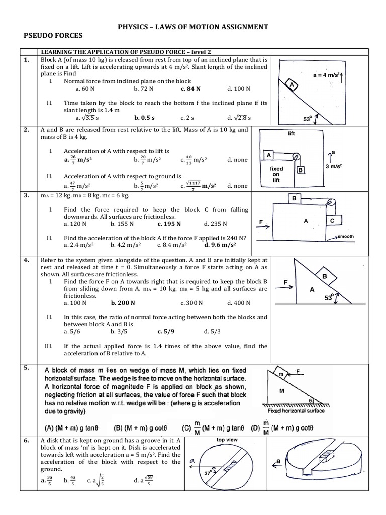 Wedge Constraints And Pseudo Force Latest Pdf 