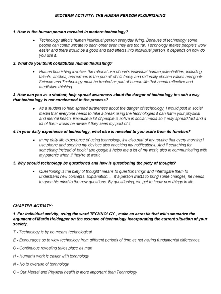Midterm Activity | Download Free PDF | Thought | Experience