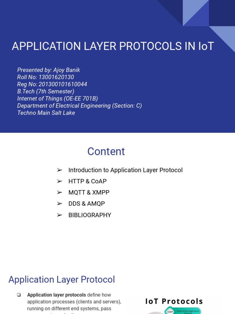 Application Layer Protocols in IoT | PDF