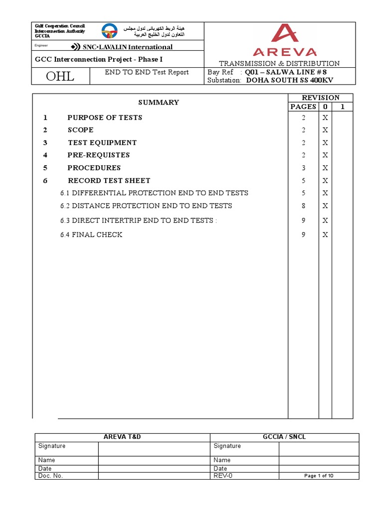 DSS-SLW End To End Test Rev0 | PDF | Electrical Substation | Gulf ...
