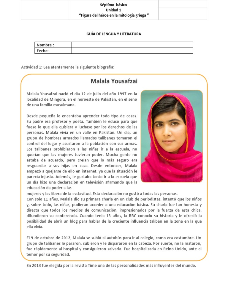 Guia Malala | PDF | Malala Yousafzai