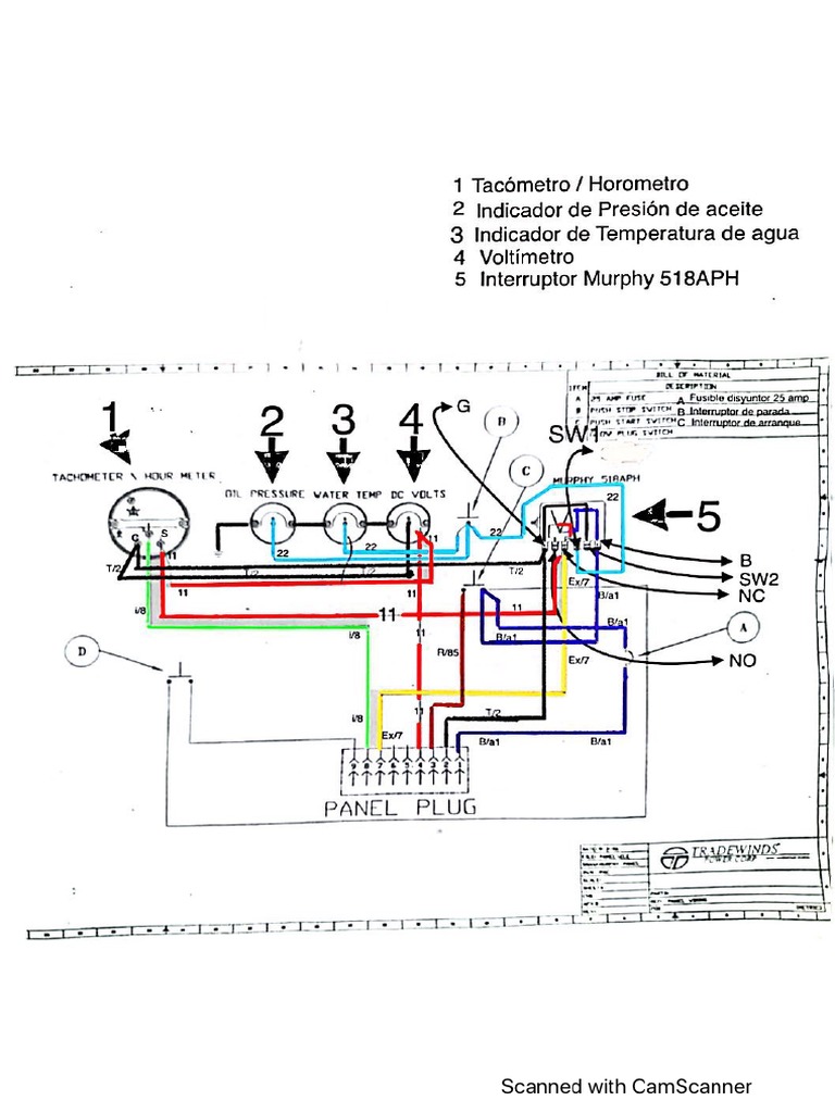 Diagrama Electrico Sistema Murphy AP518 | PDF