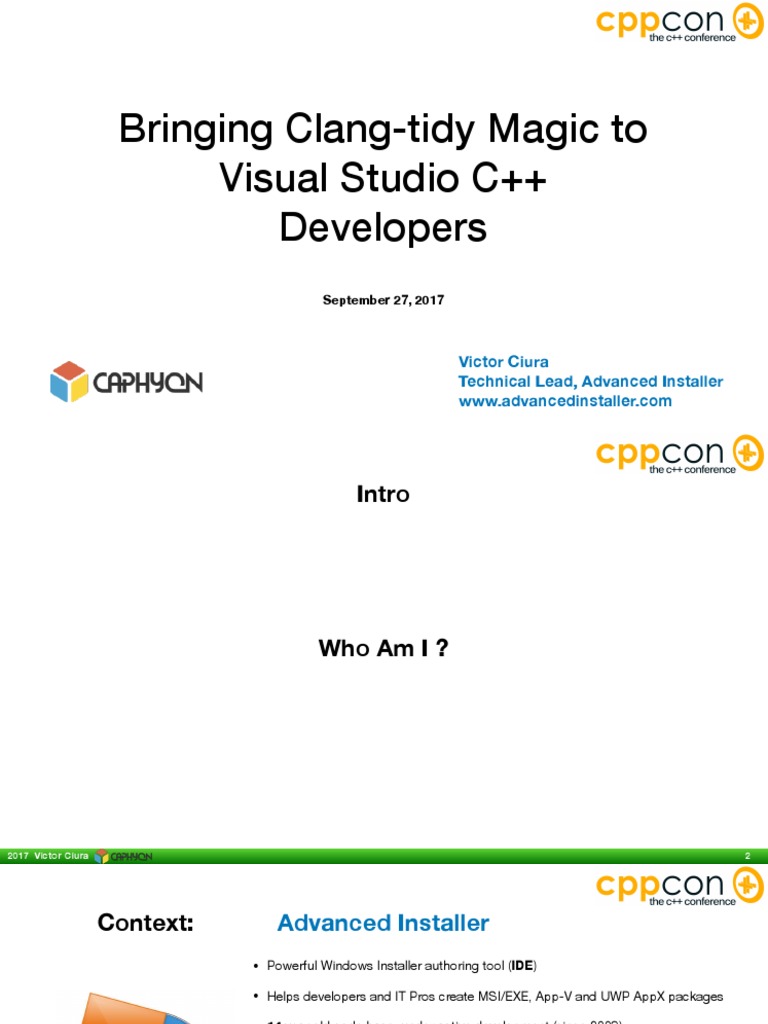 Bringing Clang-Tidy Magic To Visual Studio C++ Developers - Victor ... Bringing Clang-Tidy Magic To Visual Studio C++ Developers - Victor ...