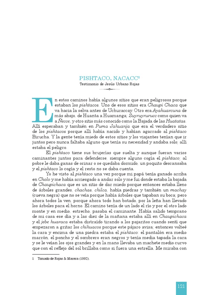 El Pishtaco Nacacc | PDF