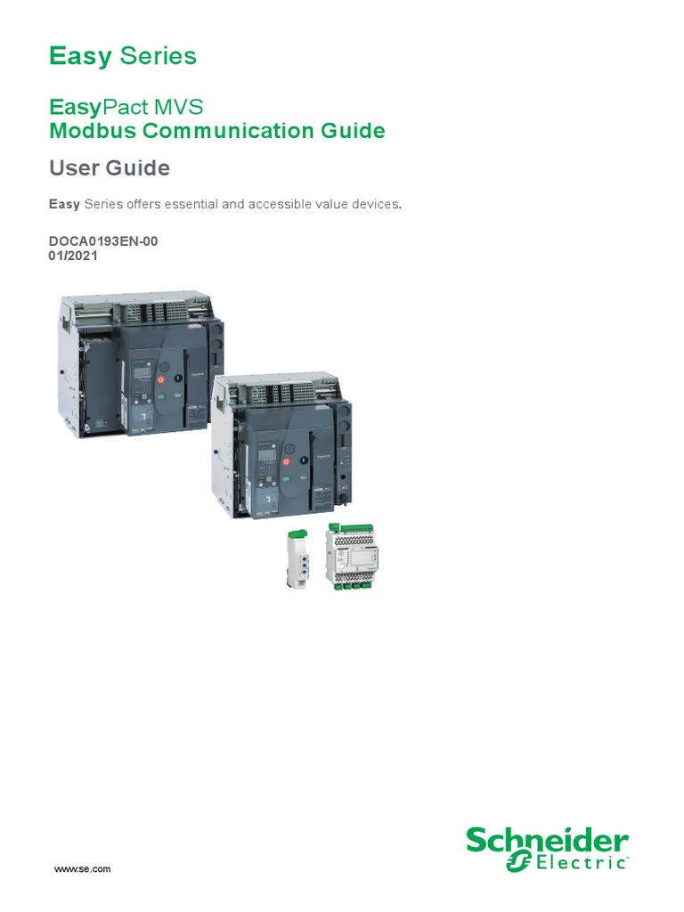 BM - EasyPact MVS Modbus Communication Guide | PDF