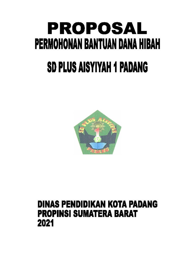 COVER PROPOSAL DANA HIBAH | PDF