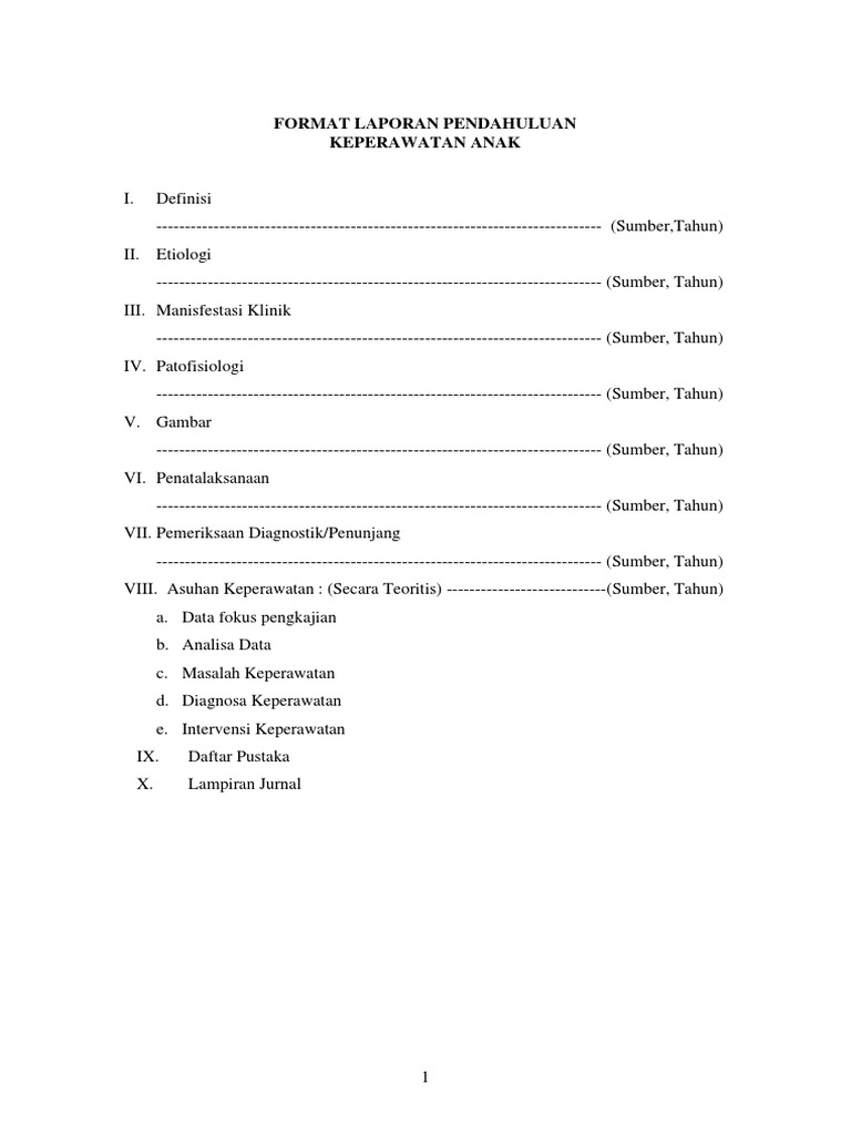Format LP Dan Askep | PDF