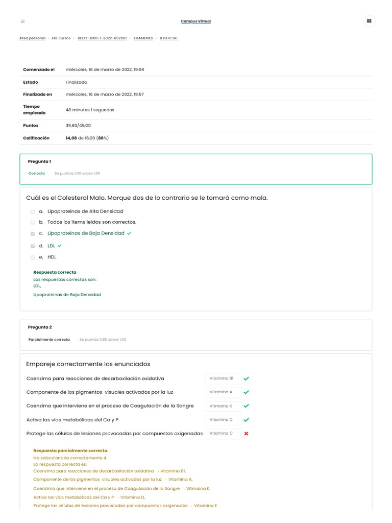 Examenes - II - Parcial - Fisiologia | PDF