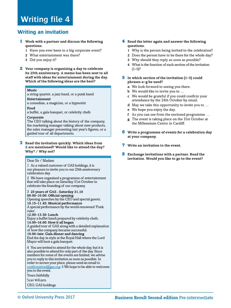 Br2e Pre-Int Writing 4 | PDF