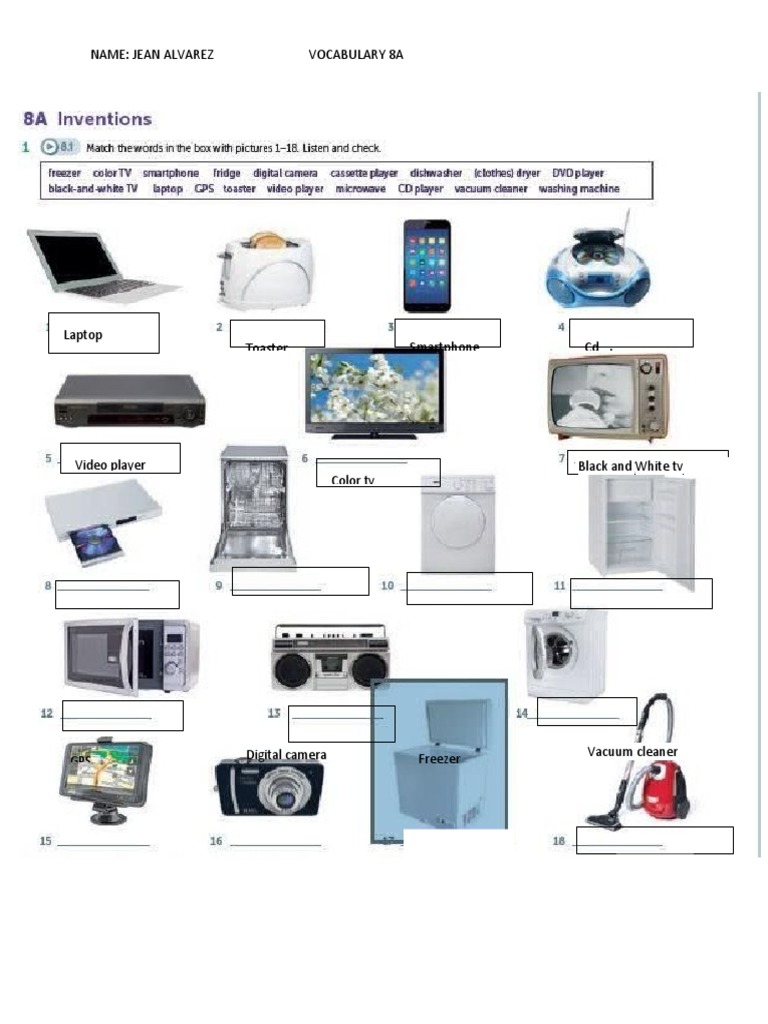 Essential Household Appliances Vocabulary | PDF