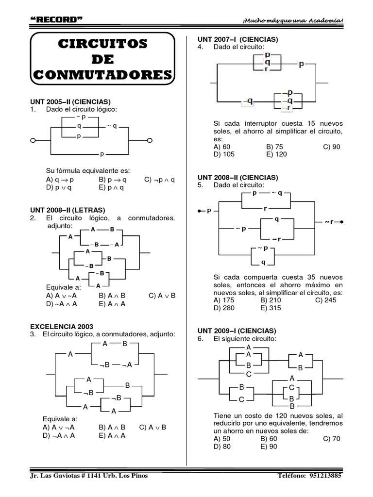 8º Practica - Circuitos de Conmutadores | PDF