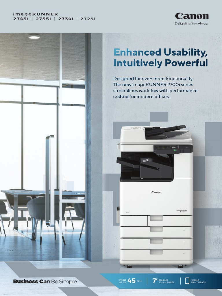 Canon imageRUNNER 2700i Series Overview | PDF