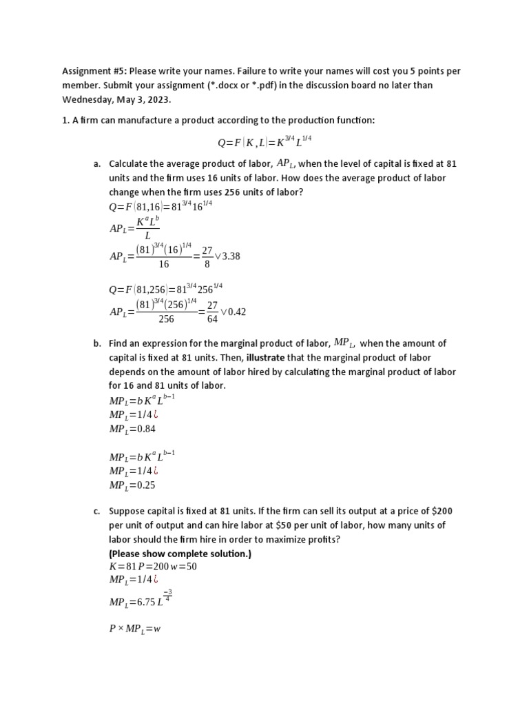 MDL 5 - Assignment | PDF | Economies | Economics