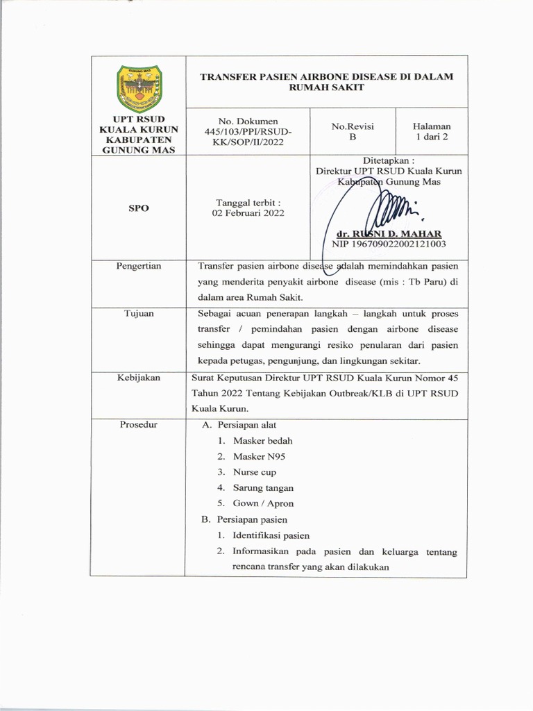 PPI 10.b (SPO DI DALAM DAN KELUAR PASIEN) | PDF