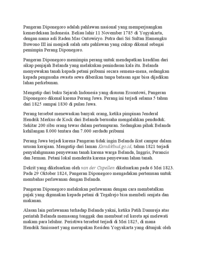 Pangeran Diponegoro | PDF