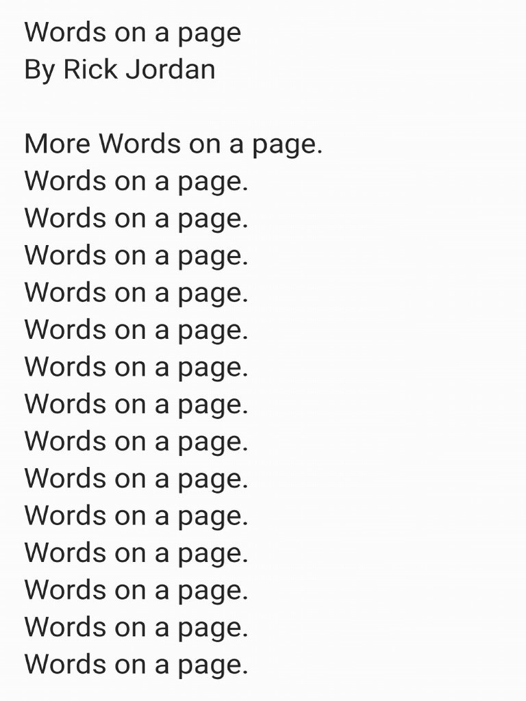 More Words On A Page | PDF