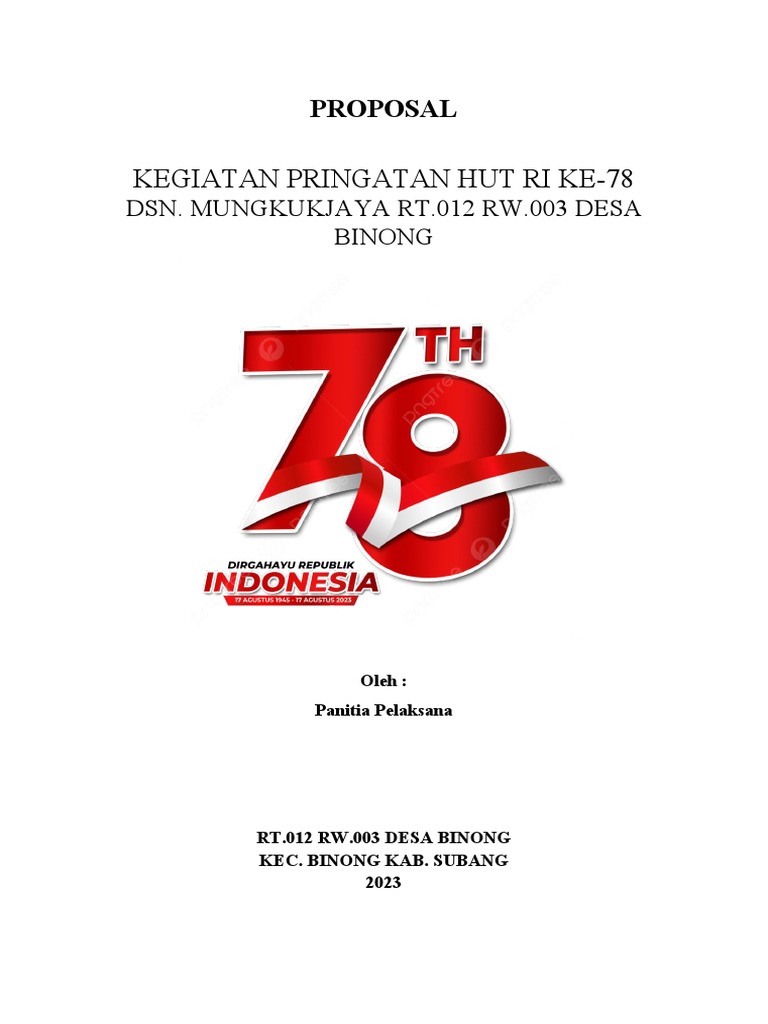 Contoh Proposal 17 Agustus | PDF