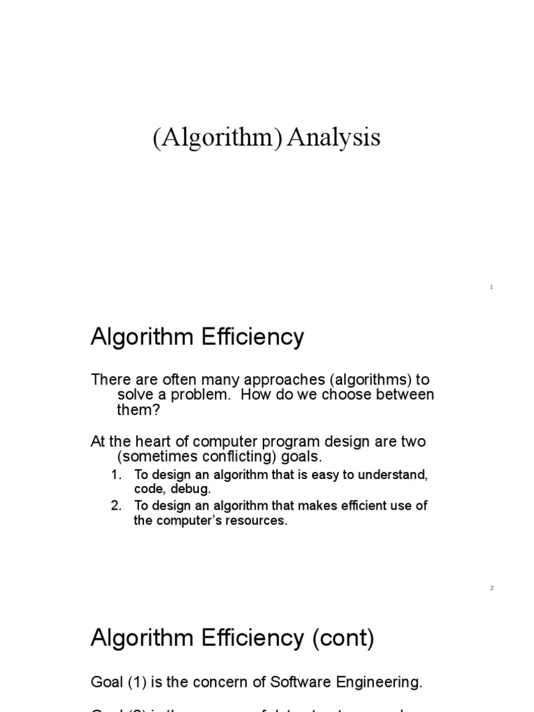 Algorithm Analysis Pdf