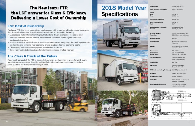 FTR Specs Brochure | PDF | Truck | Fuel Economy In Automobiles