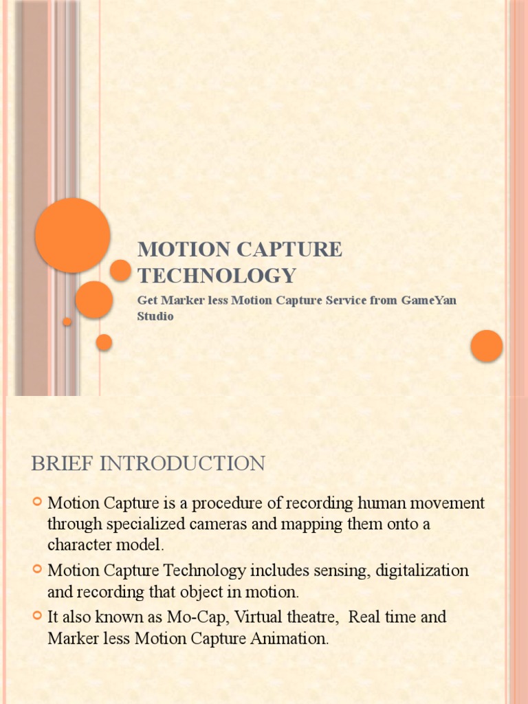 Motion Capture Technology.8367951.Powerpoint | PDF
