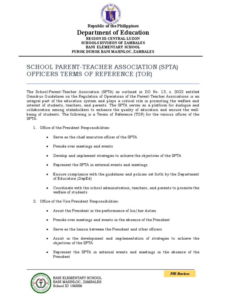 School Parent-Teacher Association (Spta) | PDF | Audit | Financial ...