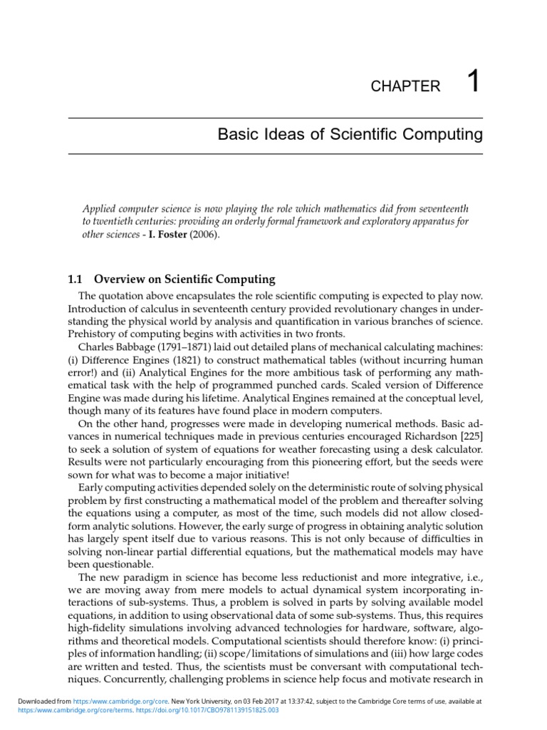 Chapter 1 Basic Ideas Of Scientific Computing Pdf Supercomputer