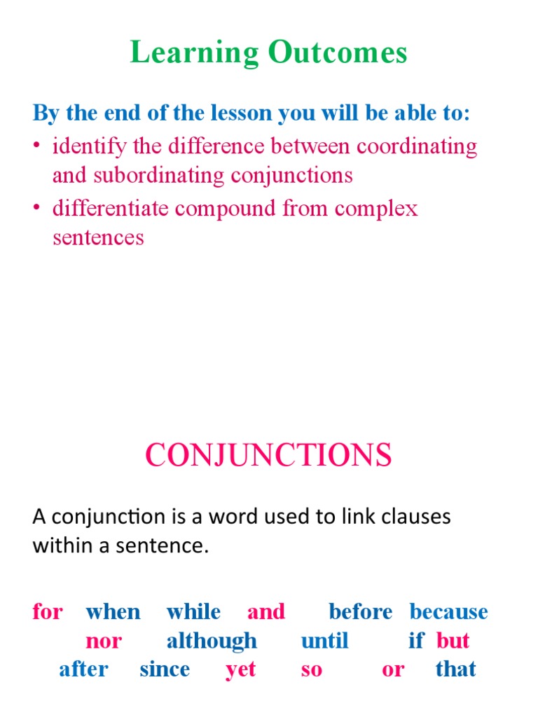Conjunctions Presentation | PDF