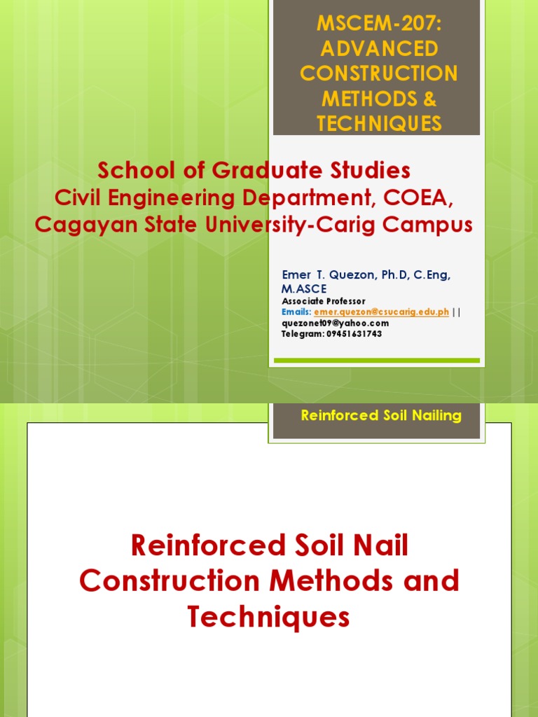 Lecture 3c - Reinforced Soil - Nailing - Adjusted | PDF