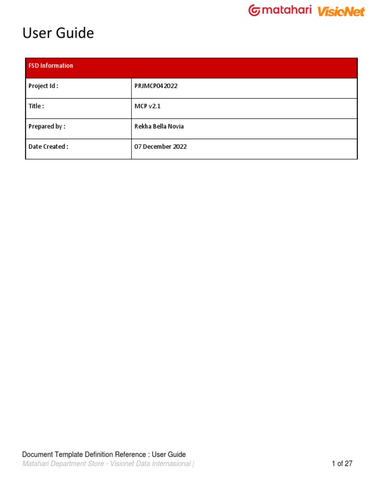 Vendor User Guide for MCP | PDF | Computers