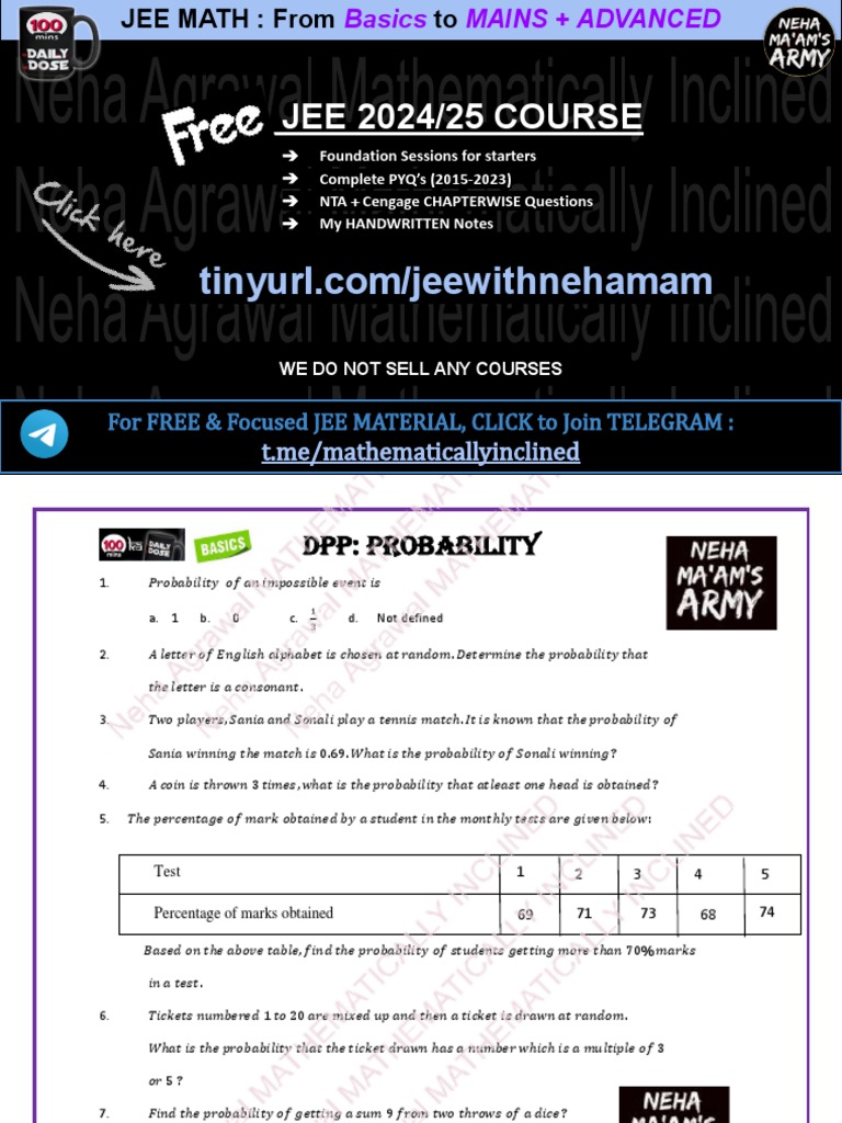 DPP_Basic Probability | PDF