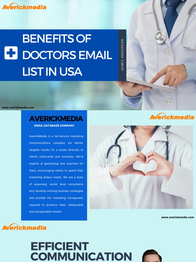 Benefits of Doctors Email List | PDF | Marketing | Business