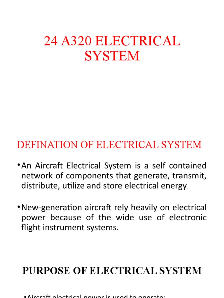 A320 Aircraft Electrical System Overview | PDF