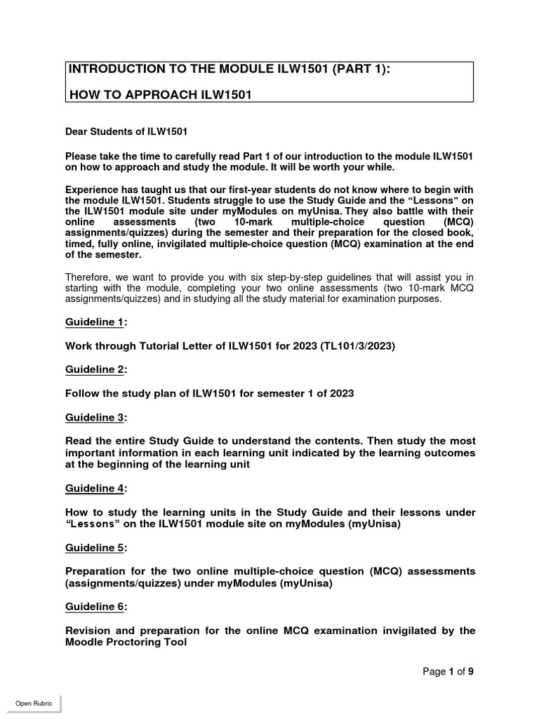 ILW1501 Study Guide & Exam Prep | PDF | Business