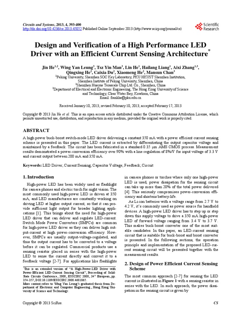Design and Verification of A High Performance LED | PDF | Light ...