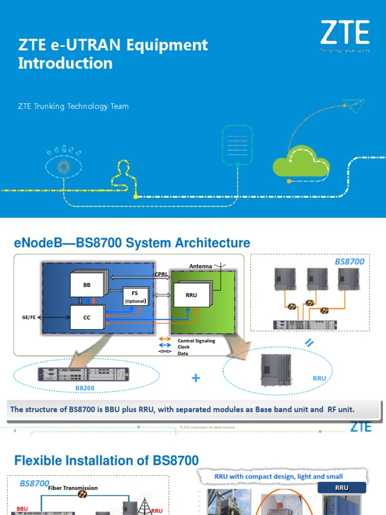ZTE BS8700 eNodeB System Overview | PDF