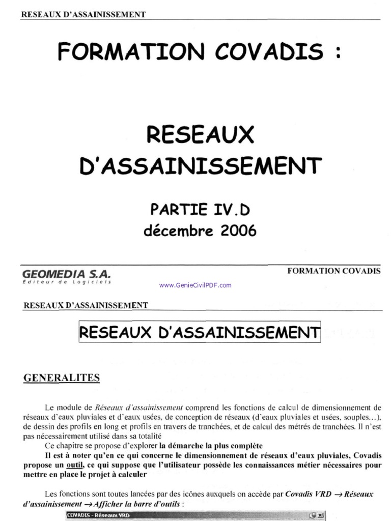 Covadis Formation Assainissement | PDF