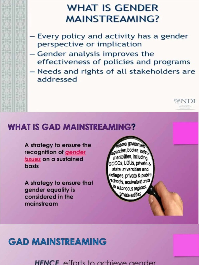 GAD Mainstreaming | PDF