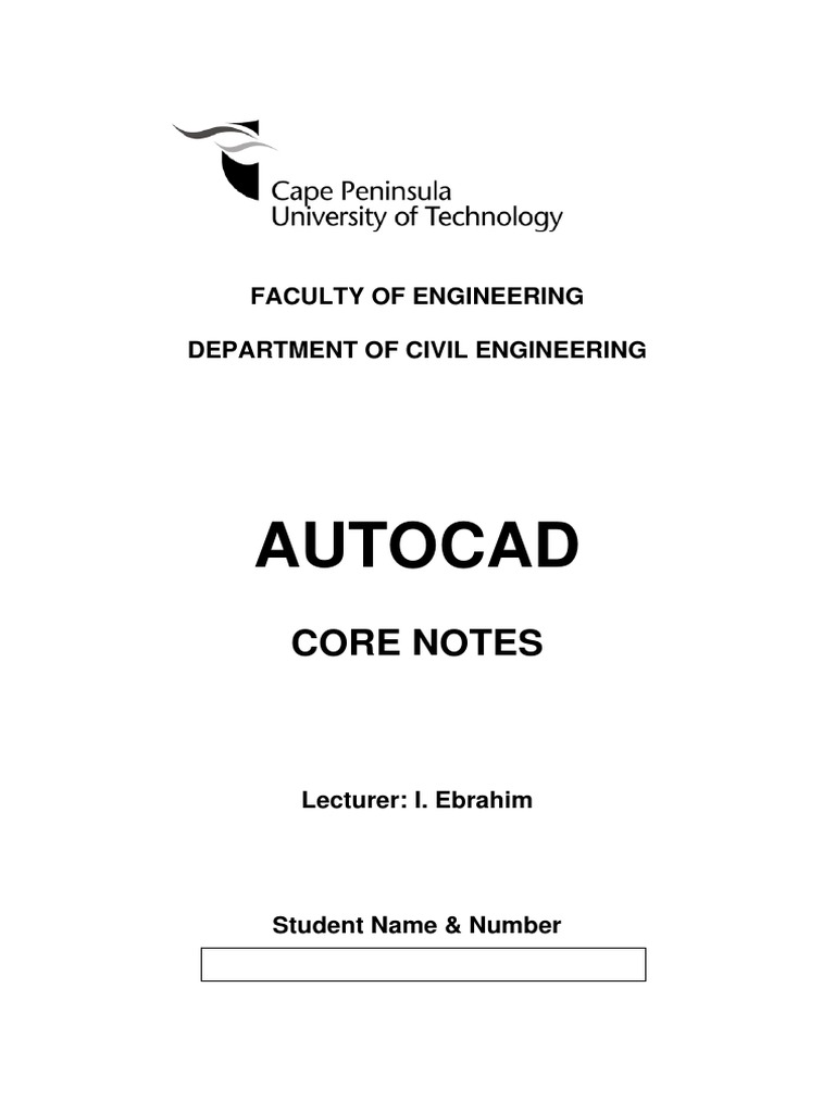 Autocad Core Notes | PDF | Graphical User Interfaces | Command Line ...
