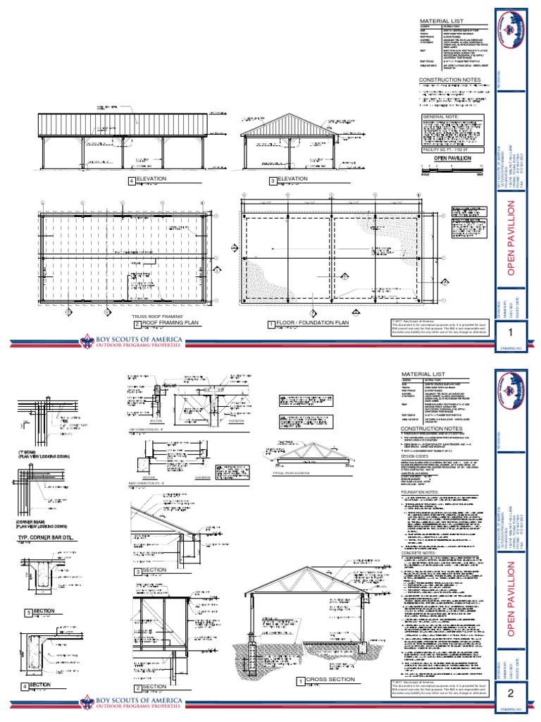 Open Pavilion | PDF | Concrete | Civil Engineering