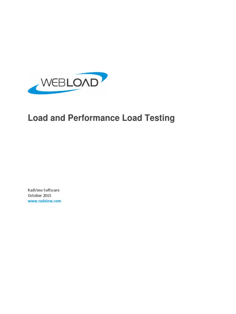 Load Testing With WebLOAD KeyFeatures White Paper | PDF | Computers