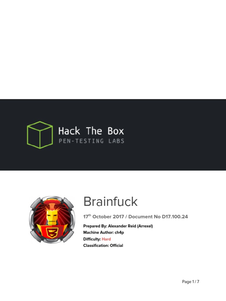 17-Brainfuck_HTB_Official_writeup_Tamarisk | PDF