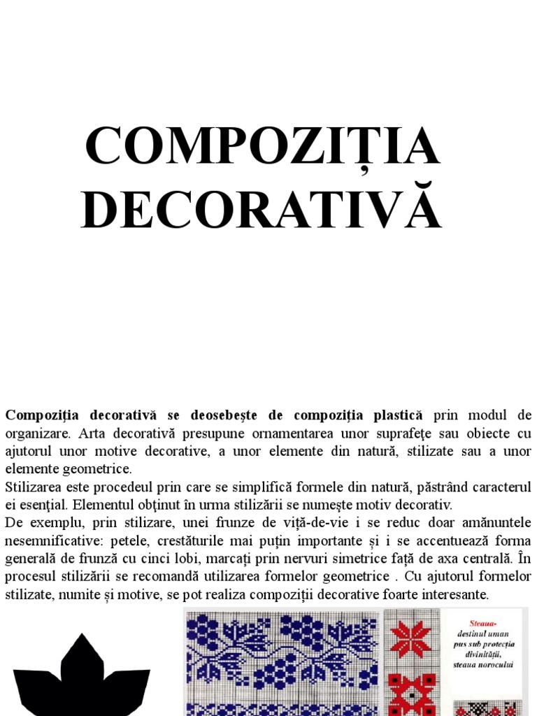 Compozitia Decorativa | PDF